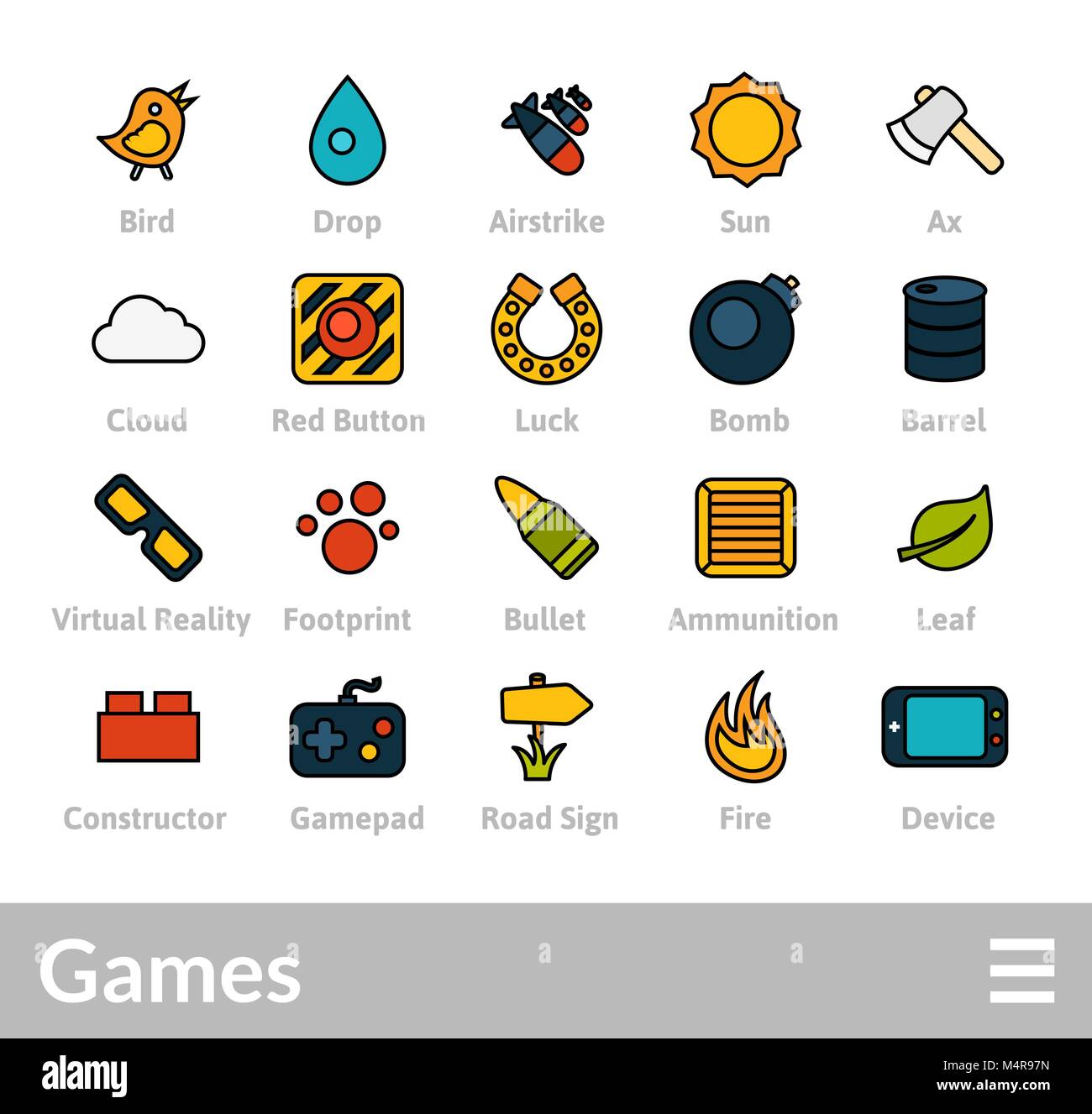 Outline icons thin flat design, modern line stroke style Stock Vector ...