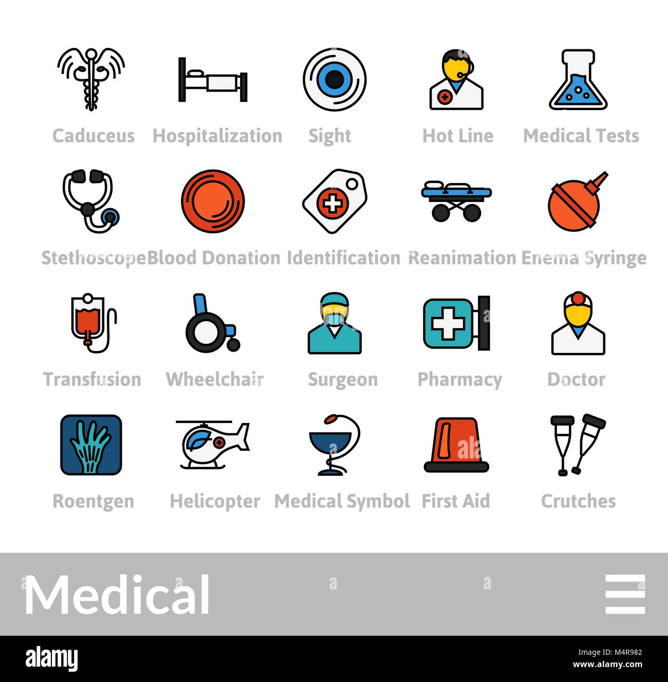 Doctor thin line vector Stock Vector Images - Alamy