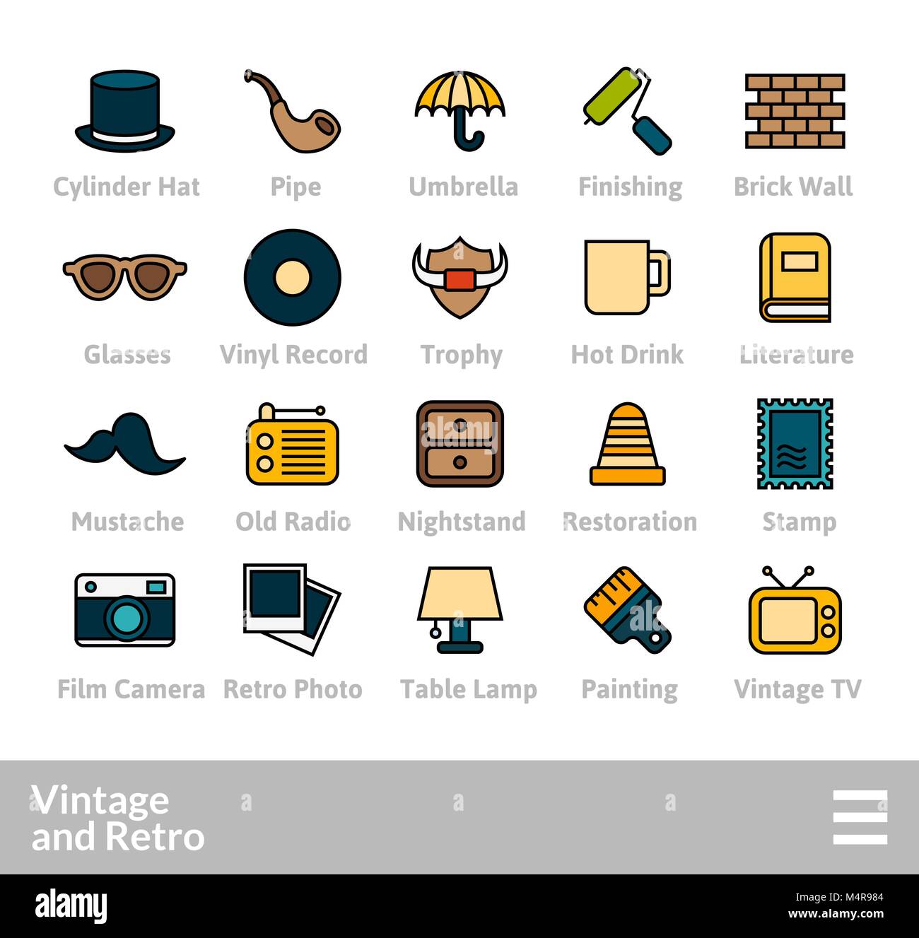 Outline icons thin flat design, modern line stroke style Stock Vector ...