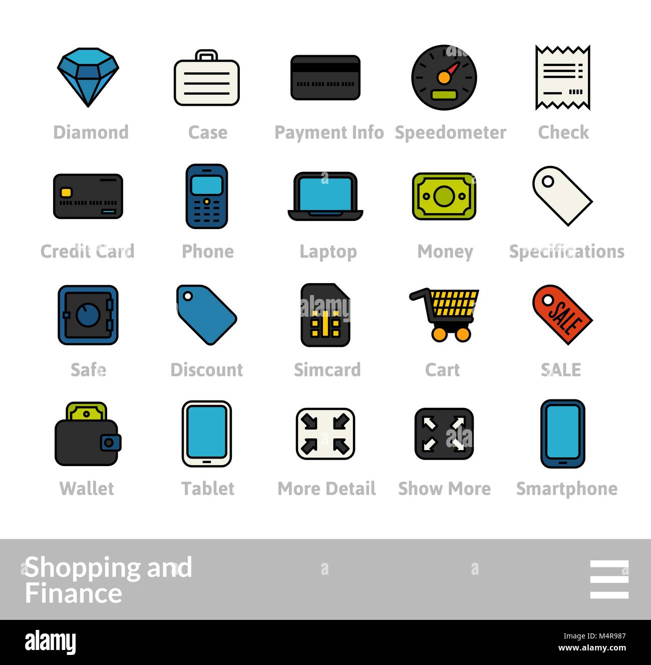 Outline icons thin flat design, modern line stroke style Stock Vector ...