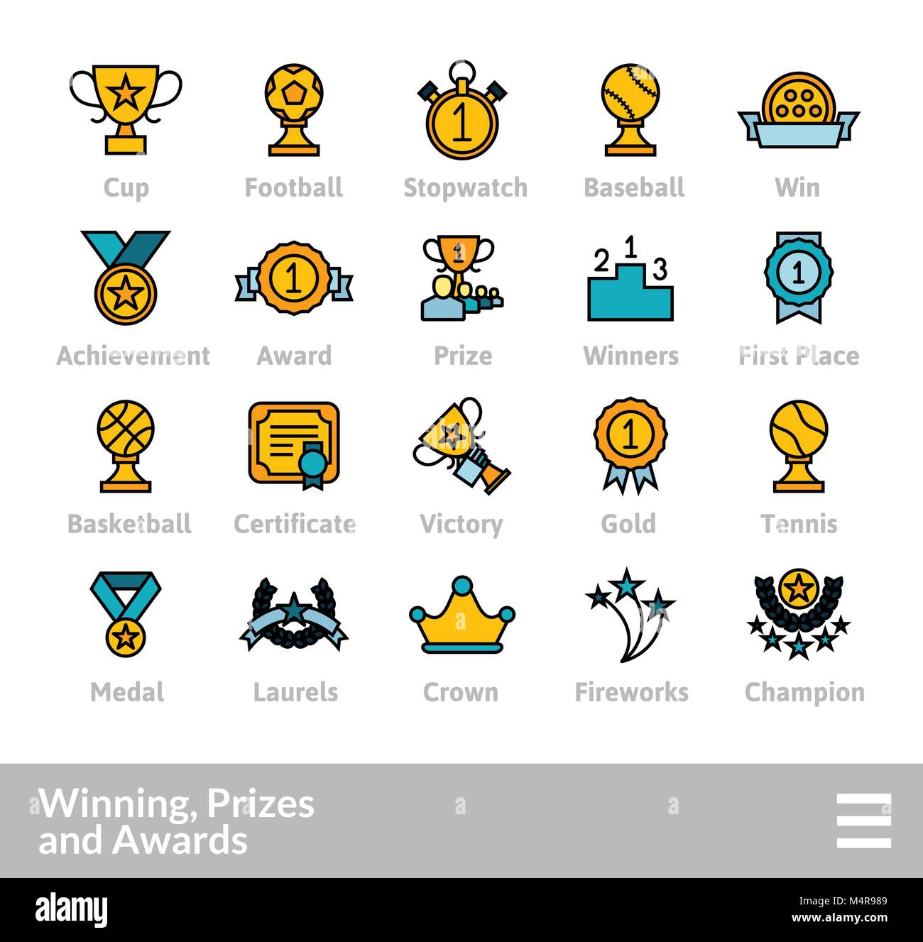 Outline icons thin flat design, modern line stroke style Stock Vector ...