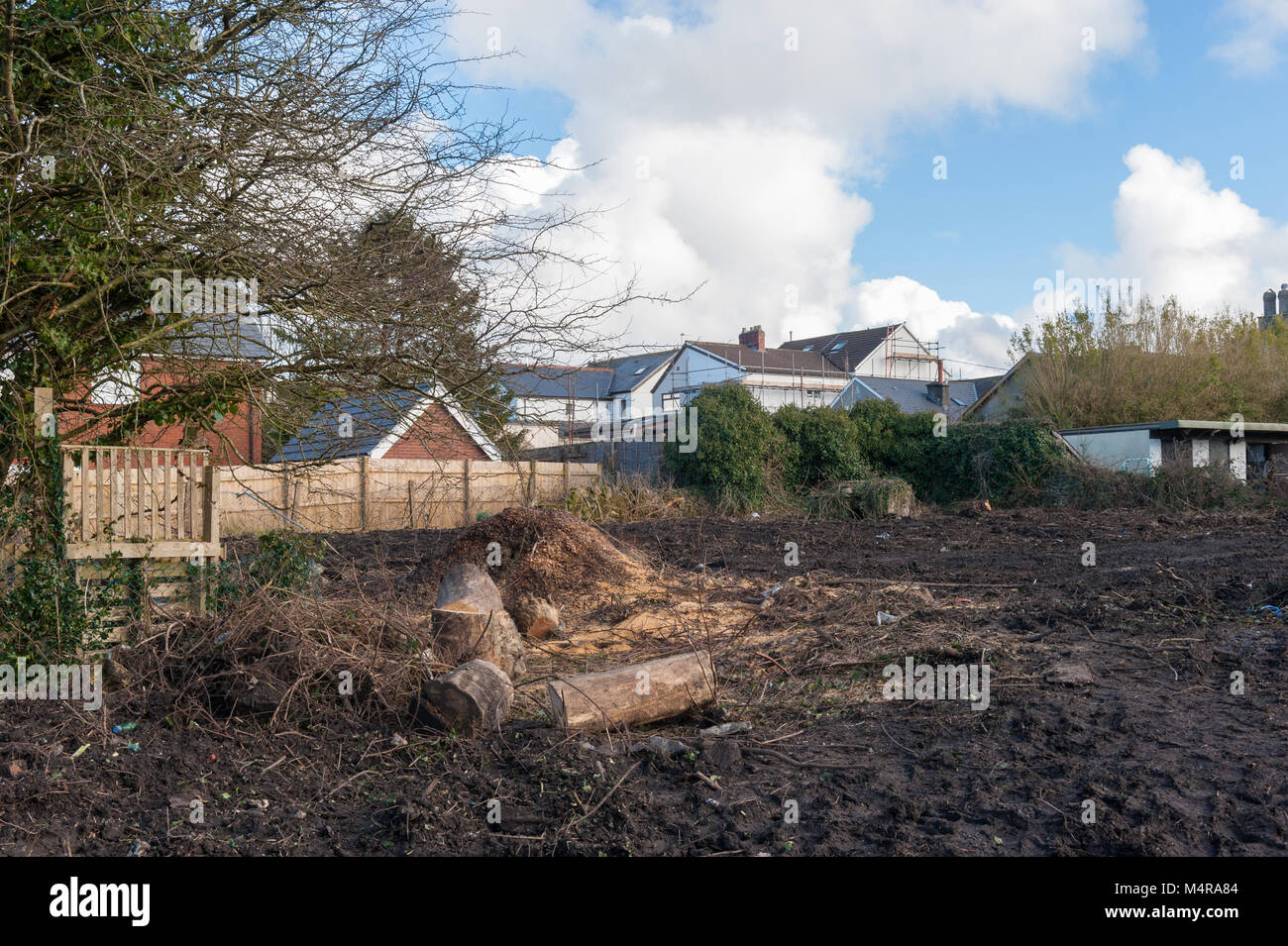 Land cleared for house building Stock Photo - Alamy
