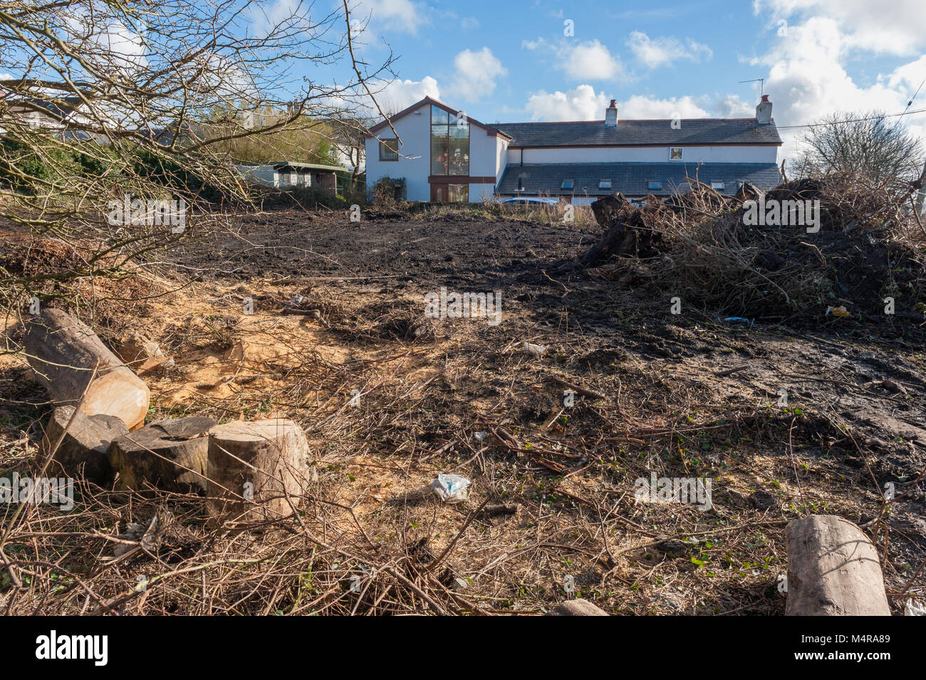Land cleared for house building Stock Photo - Alamy