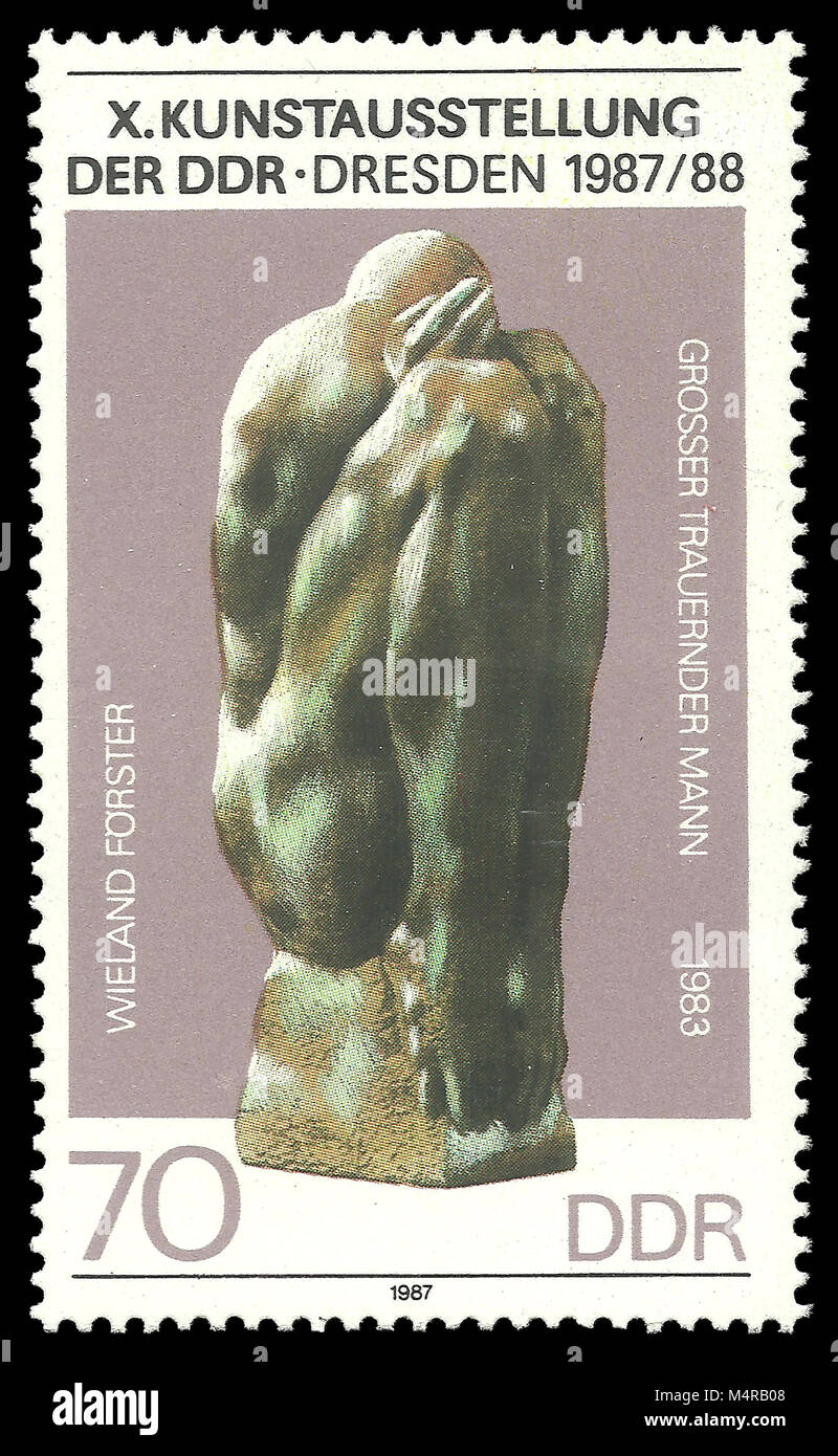 Germany, GDR - stamp 1987: Color edition on Art, shows Painting Great ...