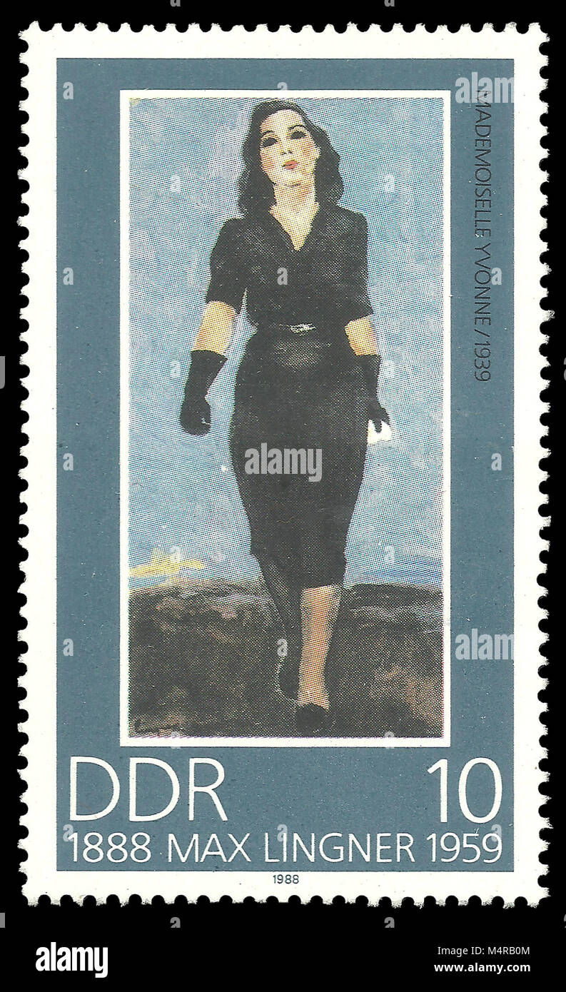 Germany, GDR - stamp 1988: Color edition on Art dedicated to 100 ...