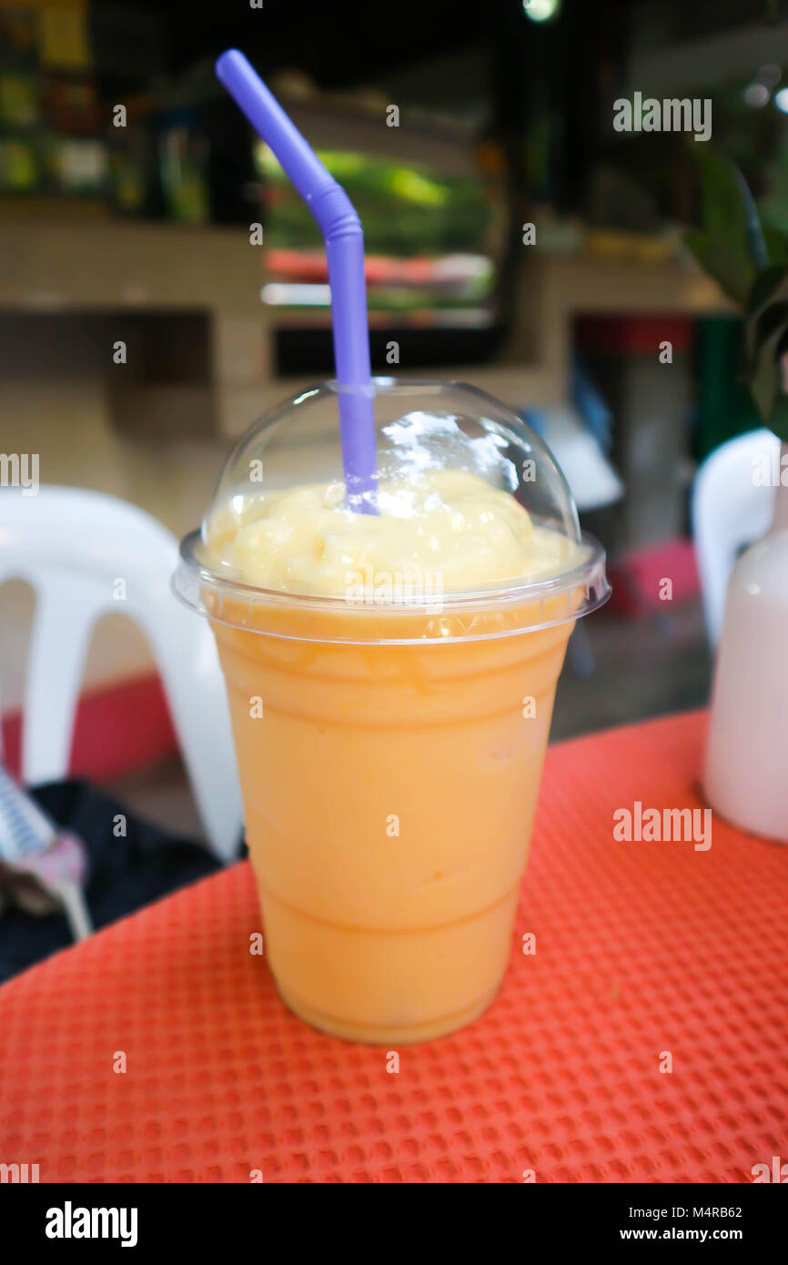Juice Or Orange Juice Or Passion Fruit Juice Stock Photo Alamy