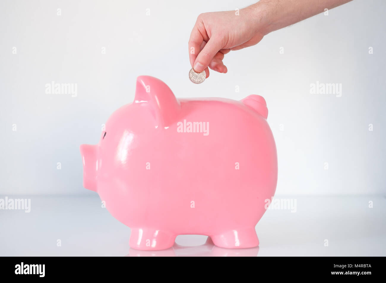 Piggy Bank Money Saving Finance Concept.Piggy bank isolated on white ...
