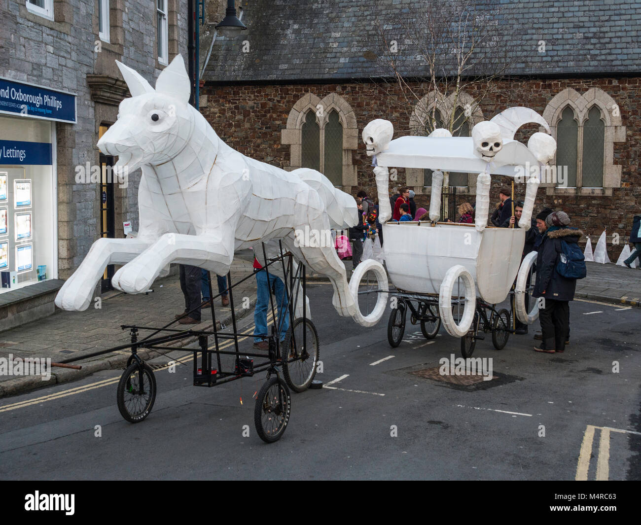 Lady Howard's coach, drawn by a giant hound, ready to lead the ...