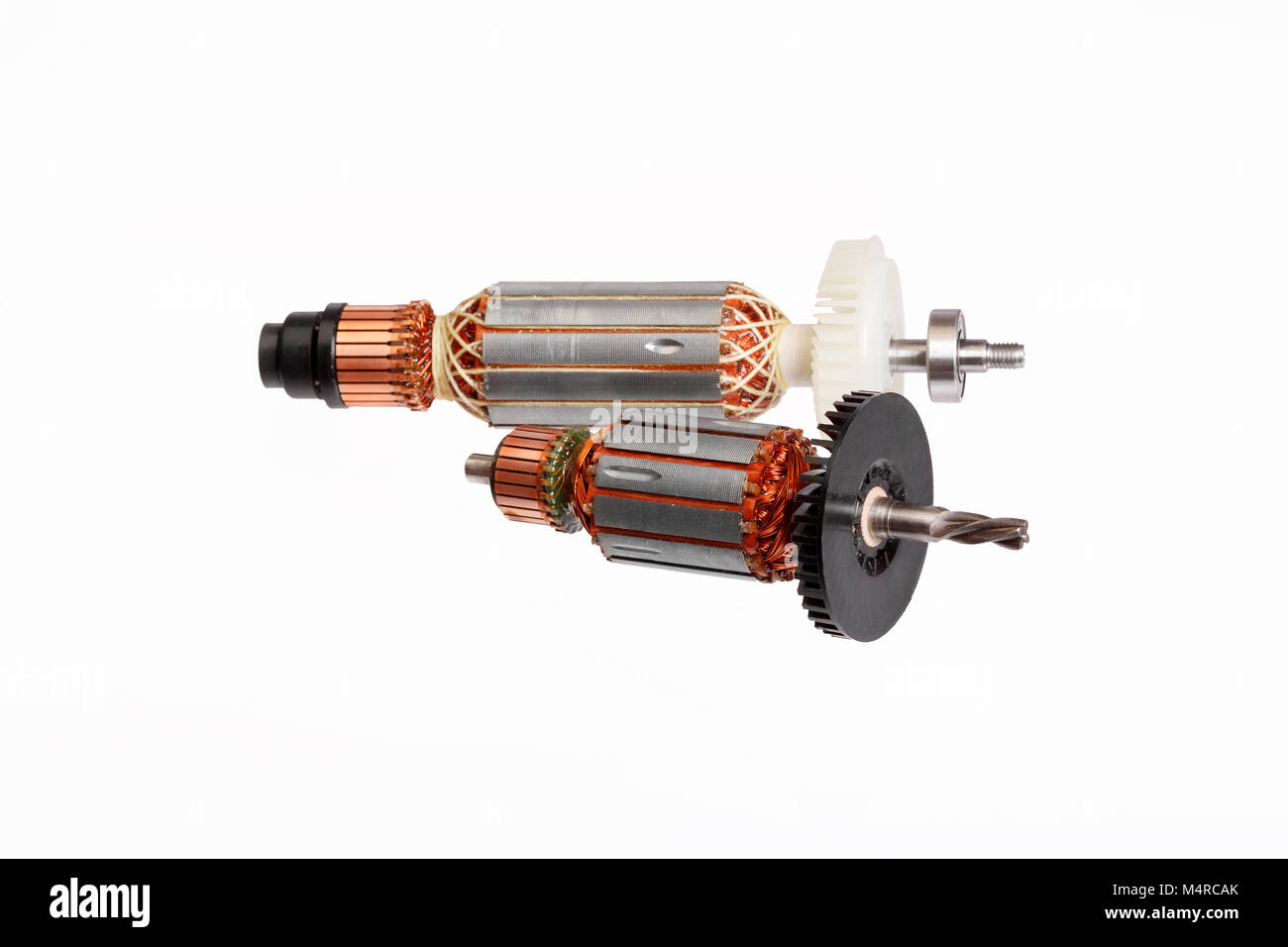 Two electric motors isolated on white background. High resolution photo ...