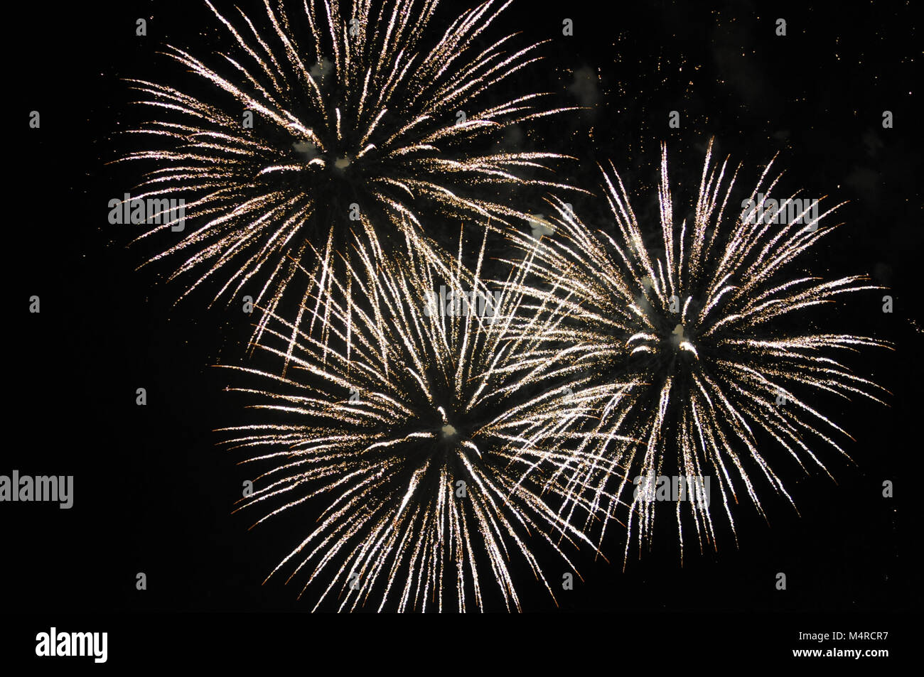 white fireworks in the night Stock Photo - Alamy