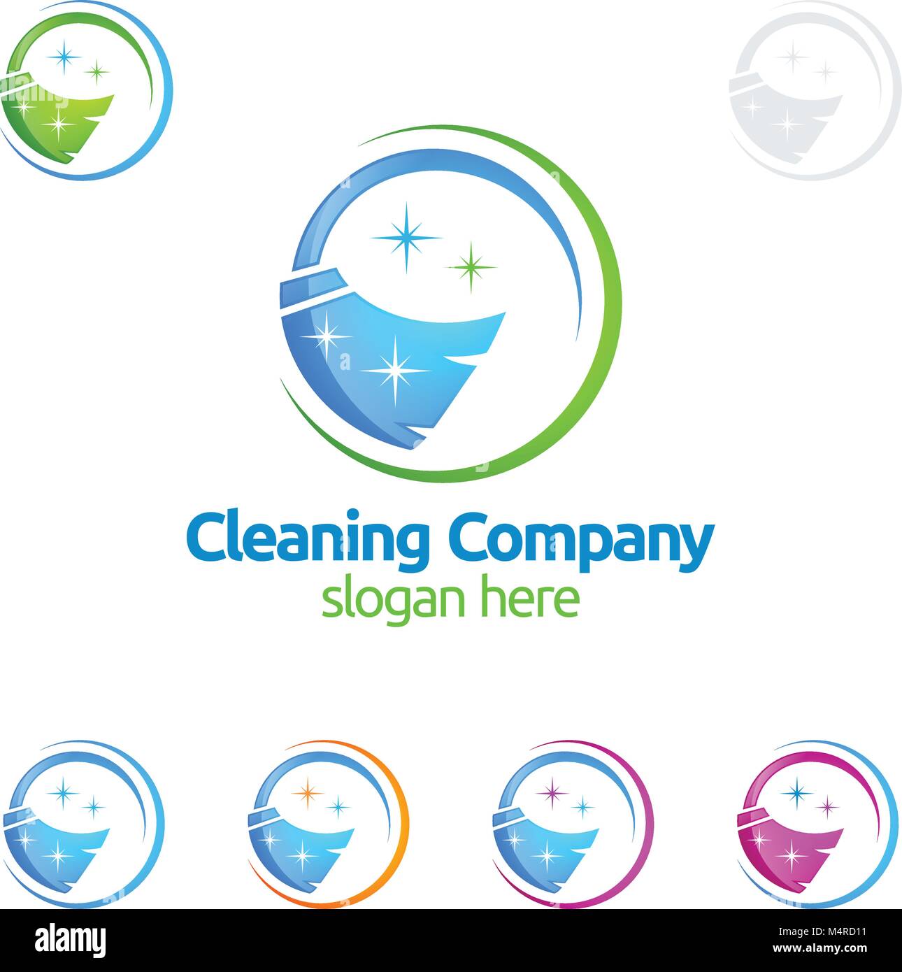 Cleaning service logo hi-res stock photography and images - Alamy