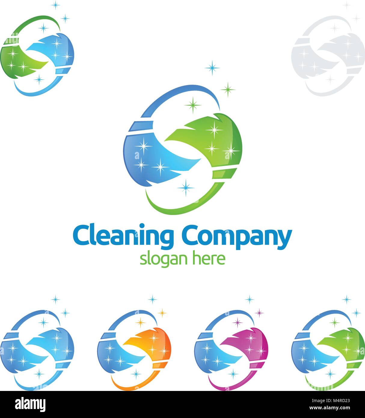 Cleaning Service vector Logo design, Eco Friendly Concept for Interior ...