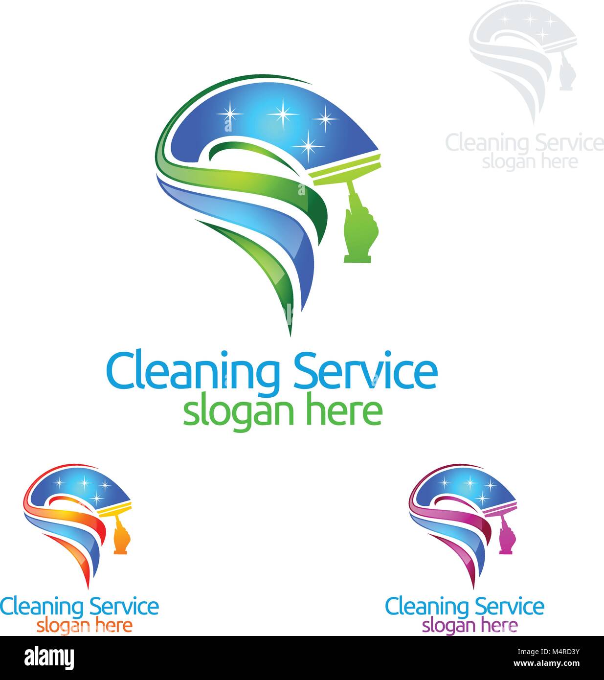 Cleaning Service vector Logo design, Eco Friendly Concept for Interior ...