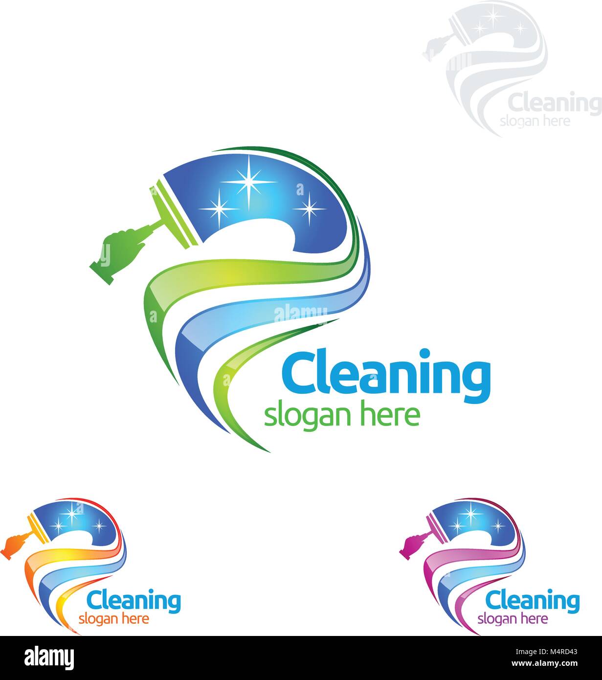 Cleaning Service vector Logo design, Eco Friendly Concept for Interior ...