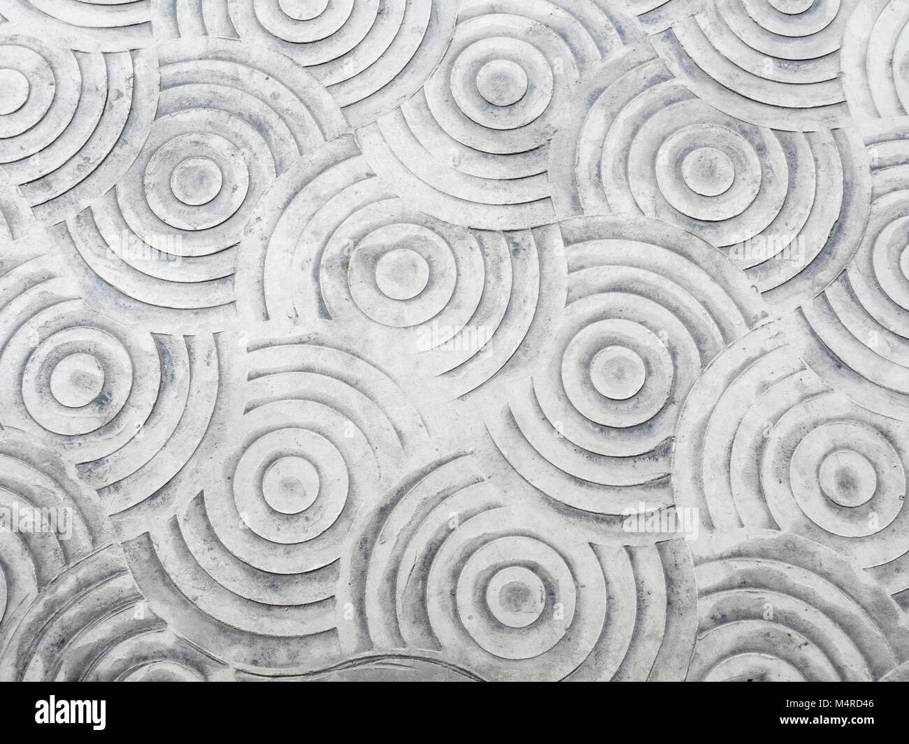 Circle graphic pattern on the concrete floor in the urban plaza Stock ...