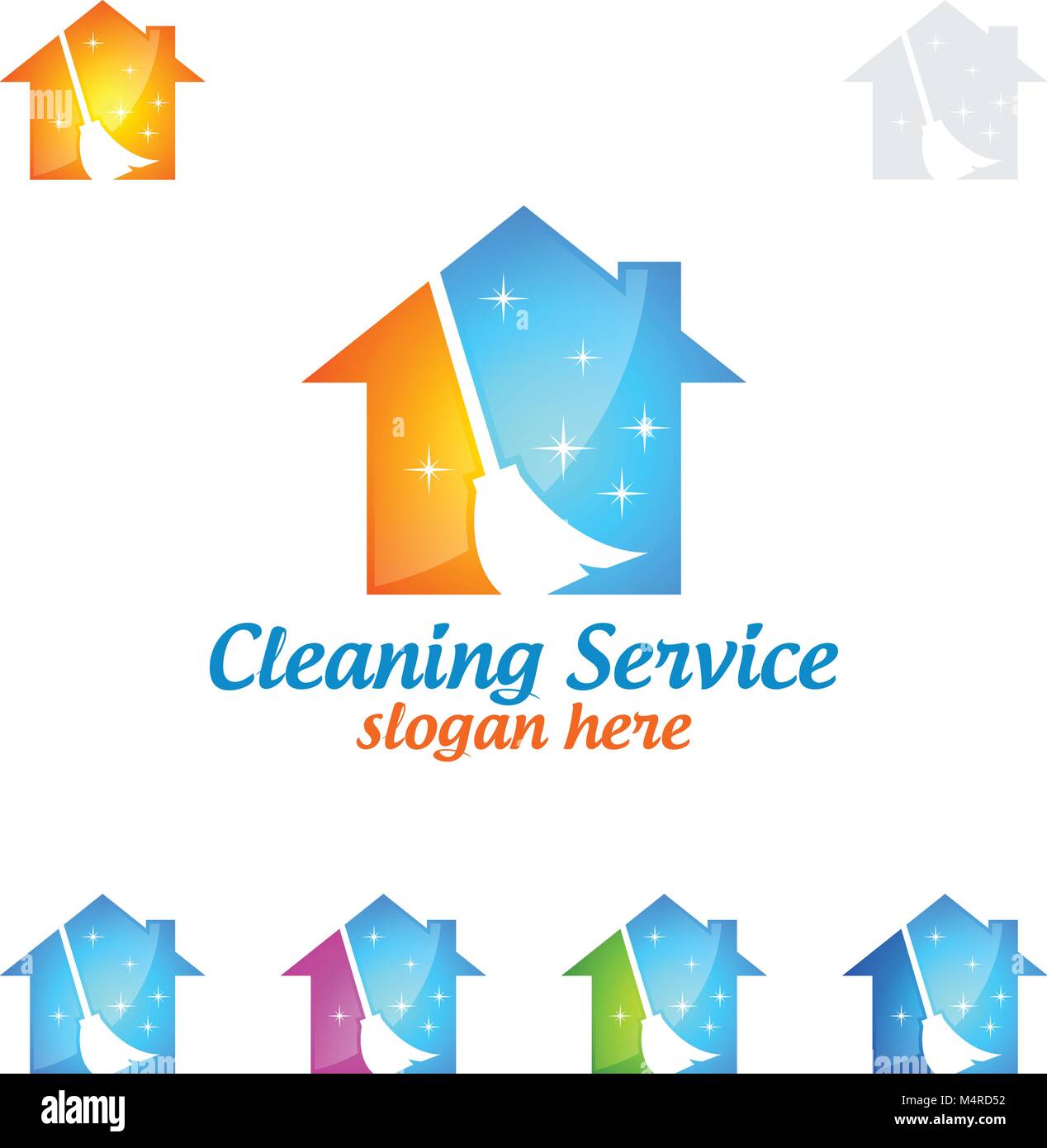 Cleaning Service vector Logo design, Eco Friendly Concept for Interior ...