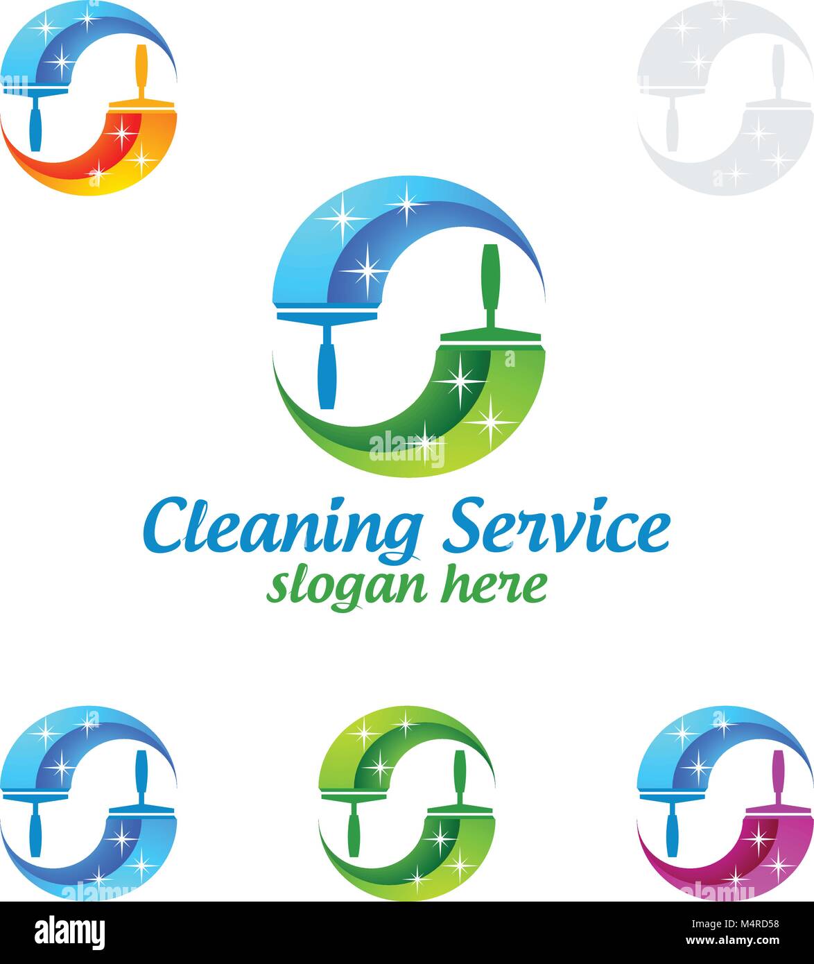 Cleaning Service vector Logo design, Eco Friendly Concept for Interior ...