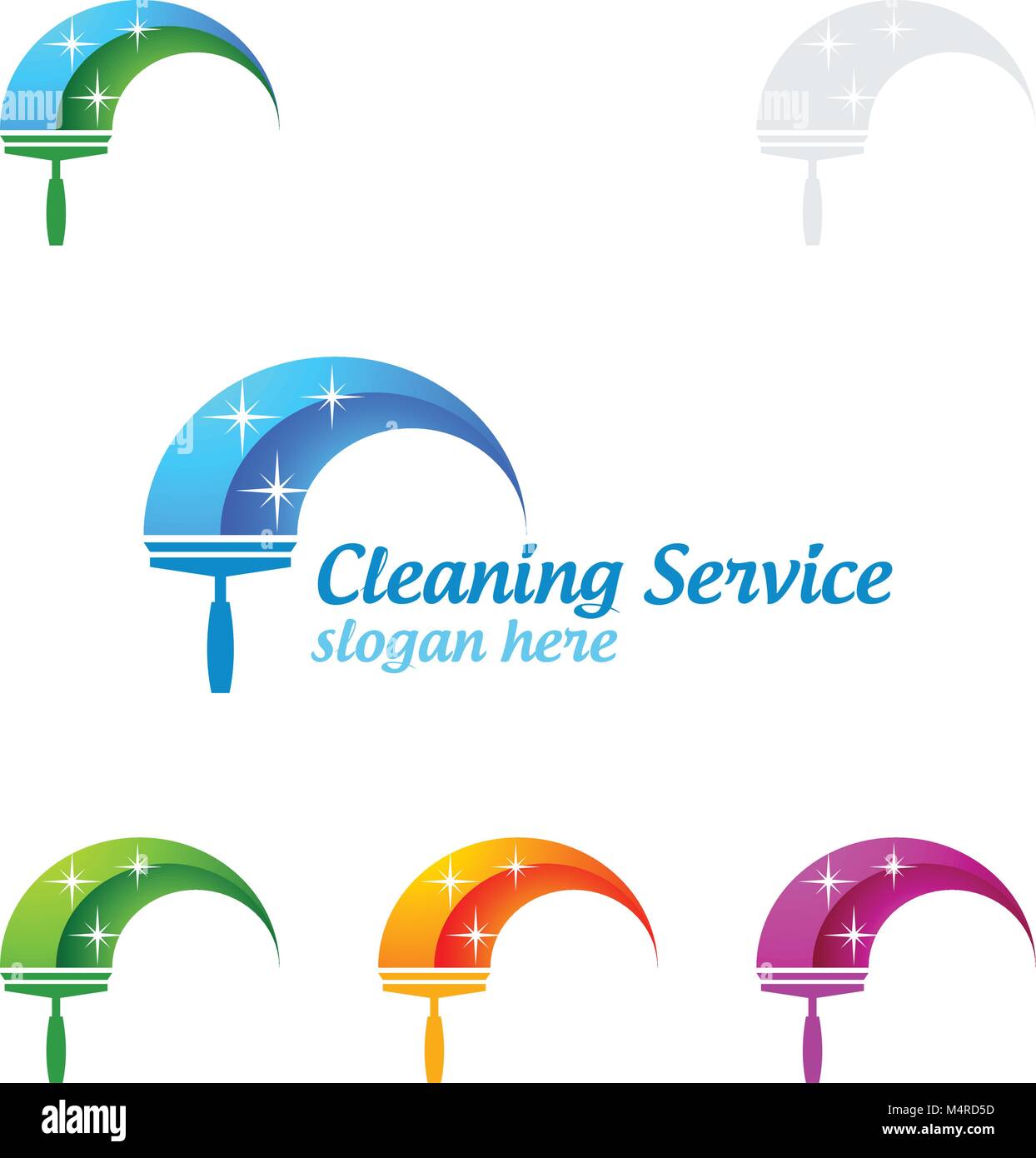 Cleaning Service vector Logo design, Eco Friendly Concept for Interior ...