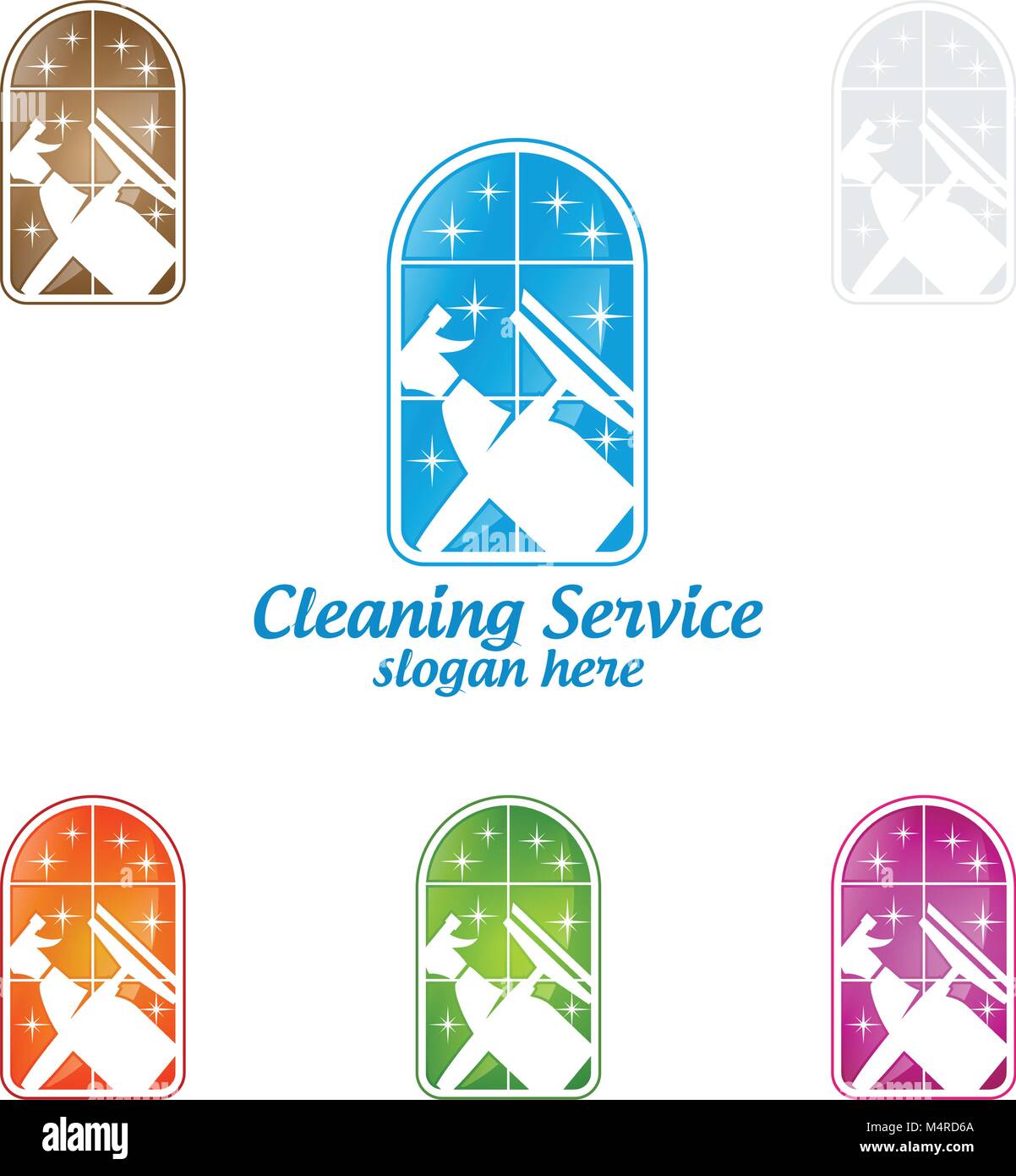 Cleaning Service vector Logo design, Eco Friendly Concept for Interior ...