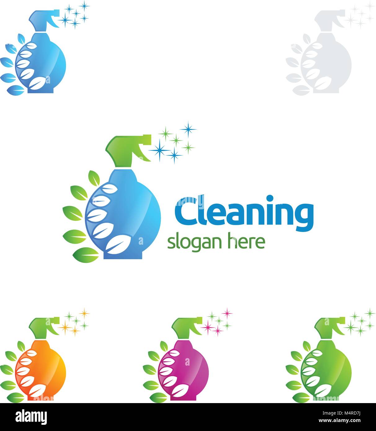 Cleaning Service vector Logo design, Eco Friendly Concept for Interior ...