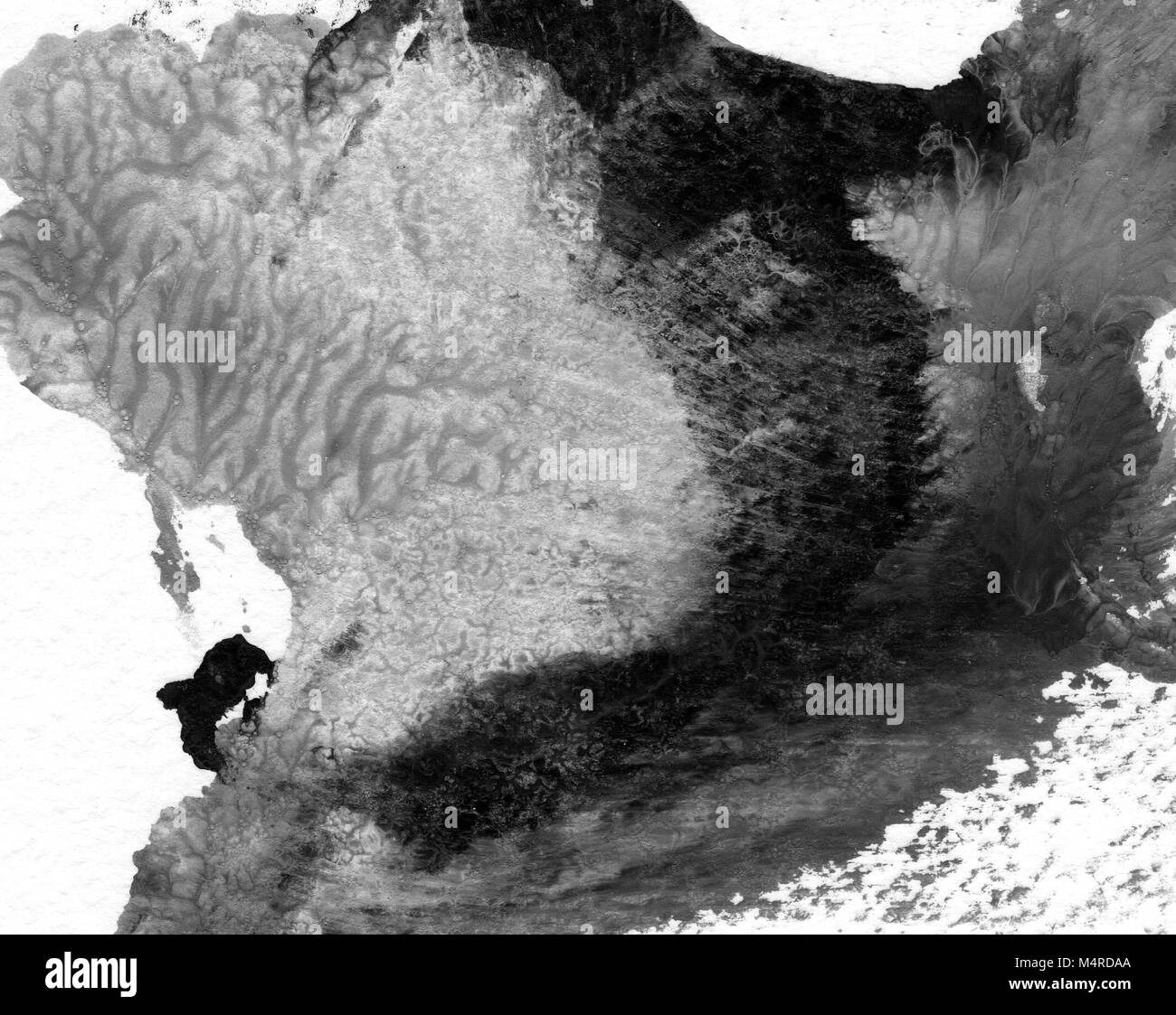 Flowed paint on paper Stock Photo - Alamy