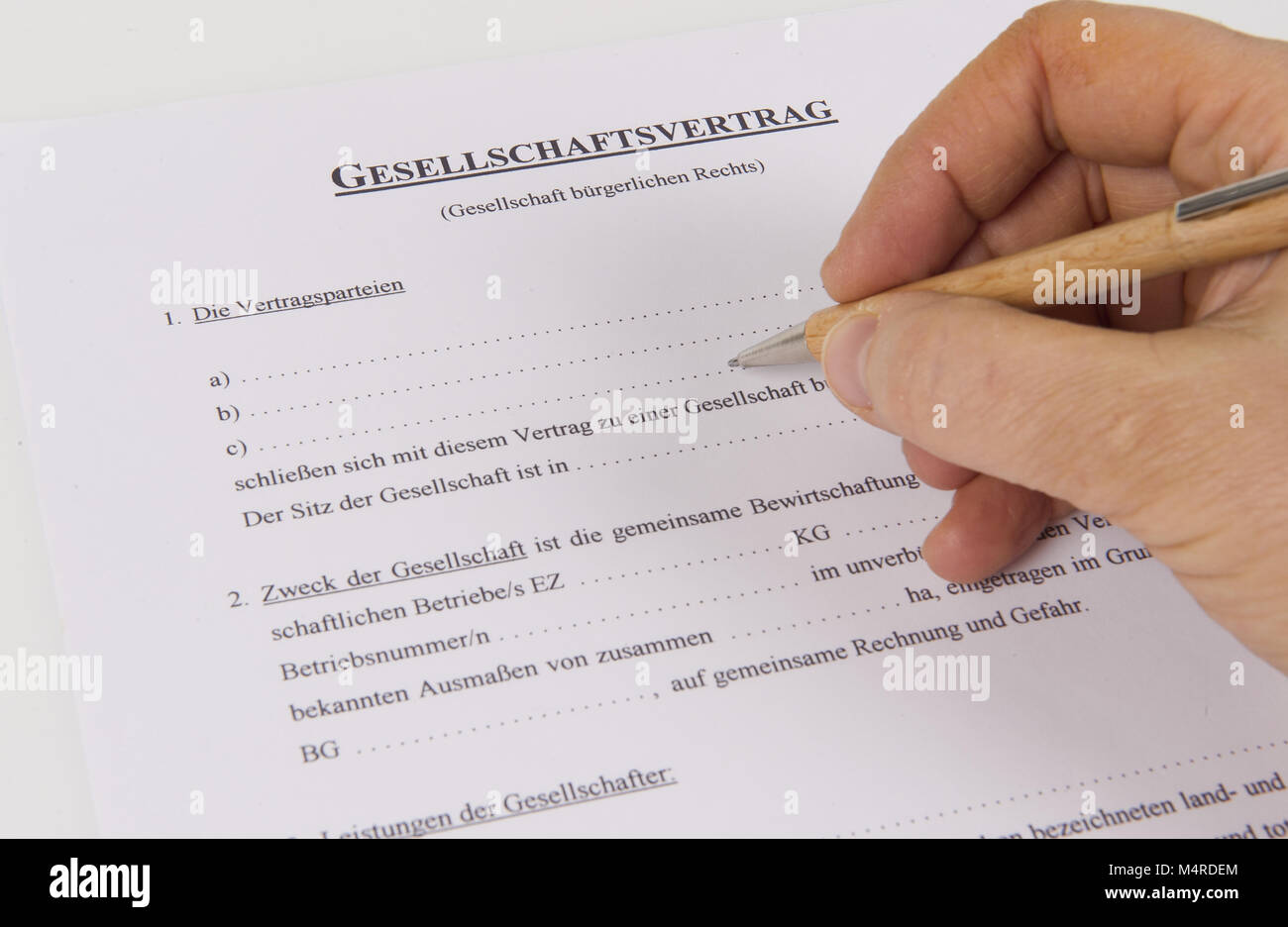 Gesellschaftsvertrag hi-res stock photography and images - Alamy