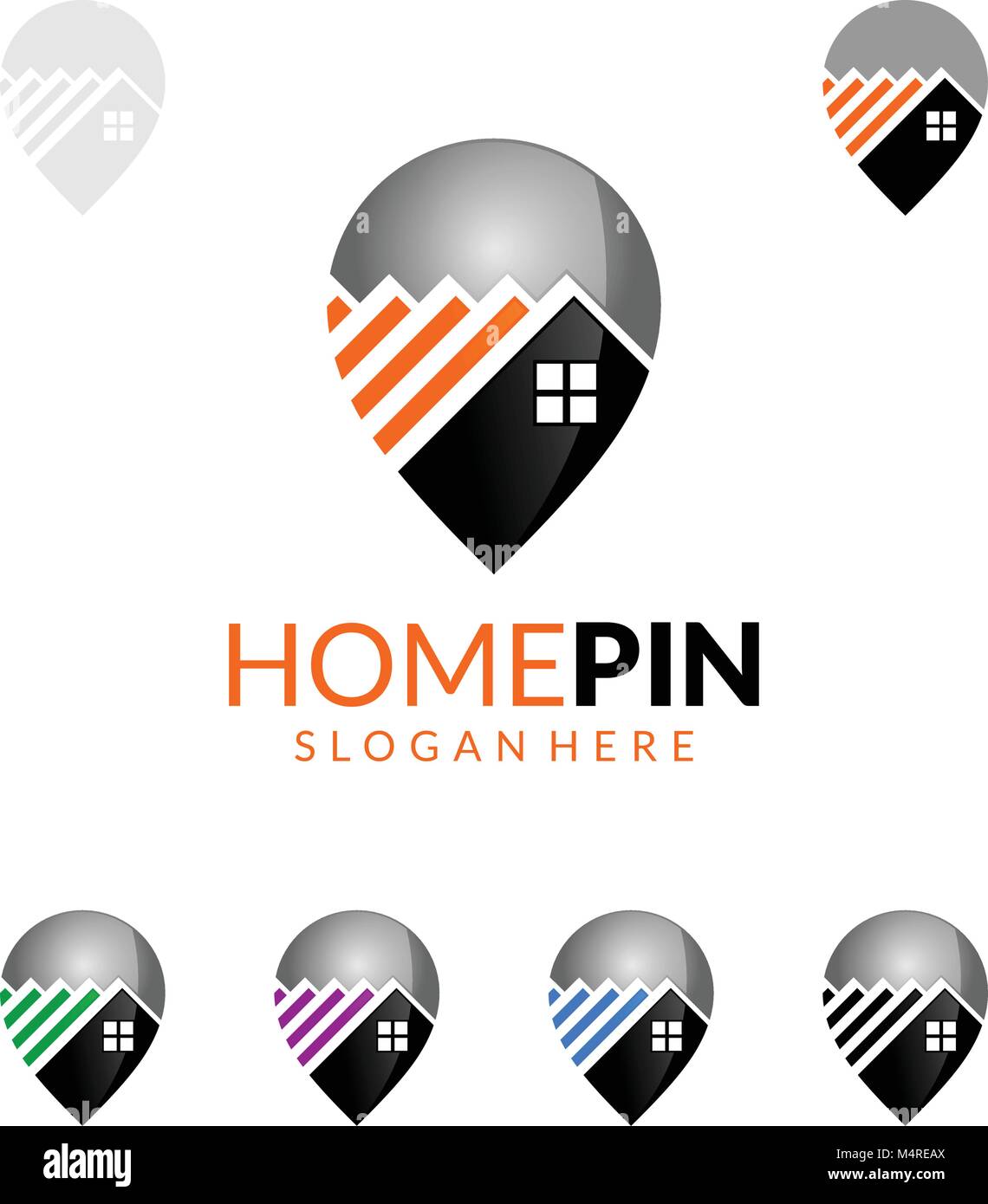 Real estate vector logo design, simple realty with tool and compass ...