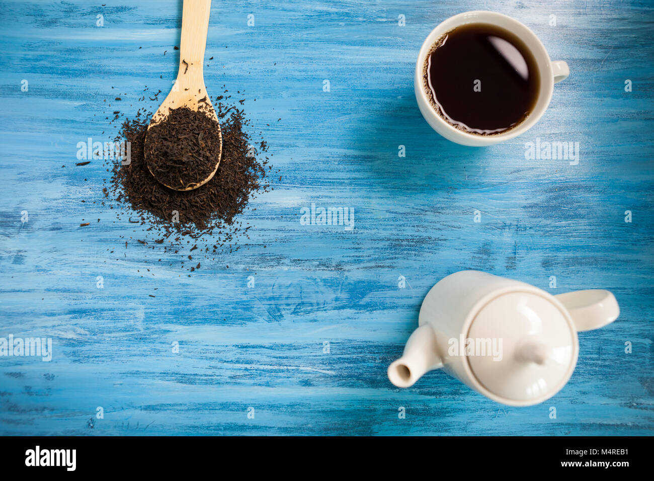 Top view of a cup with tea Stock Photo - Alamy