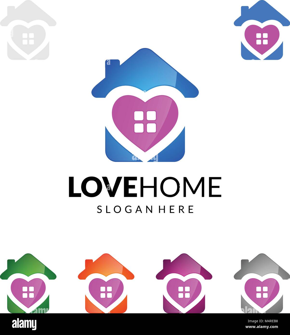 Real estate vector logo design, simple realty with concept line and ...