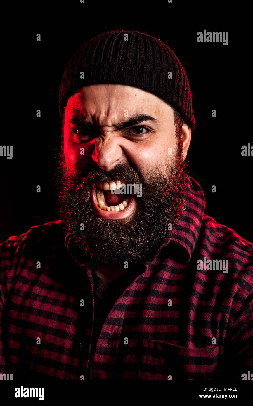 Furious angry man hat hi-res stock photography and images - Alamy