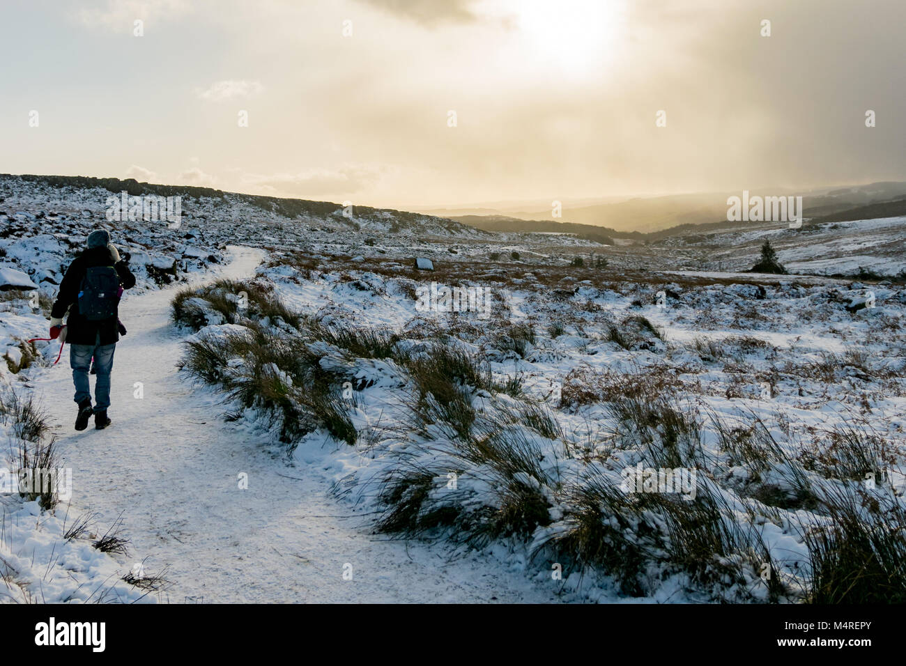 Walking from upper Burbage bridge to Padley Stock Photo - Alamy