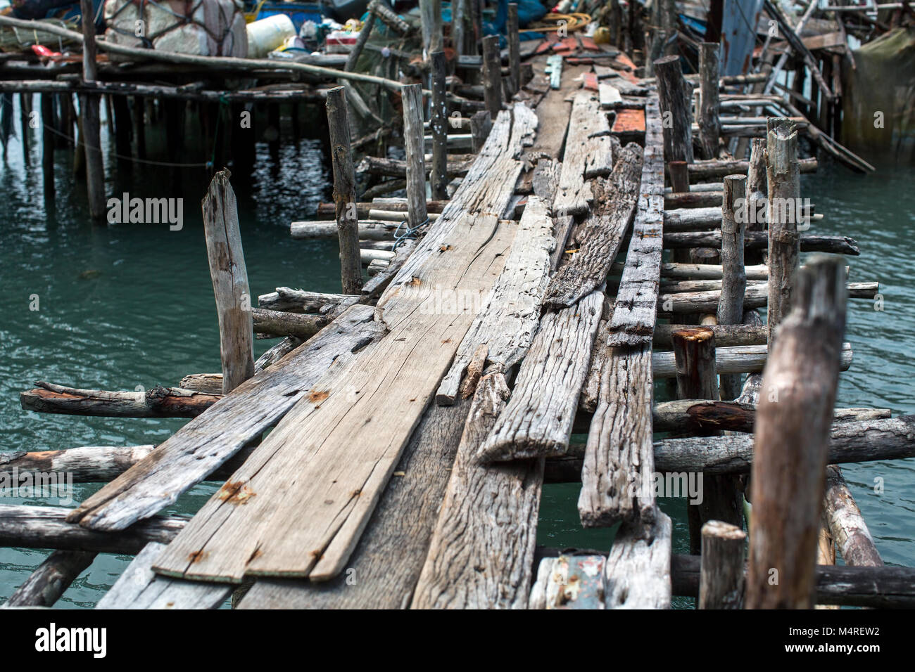 Penang island malaysia wooden pier hi-res stock photography and images ...
