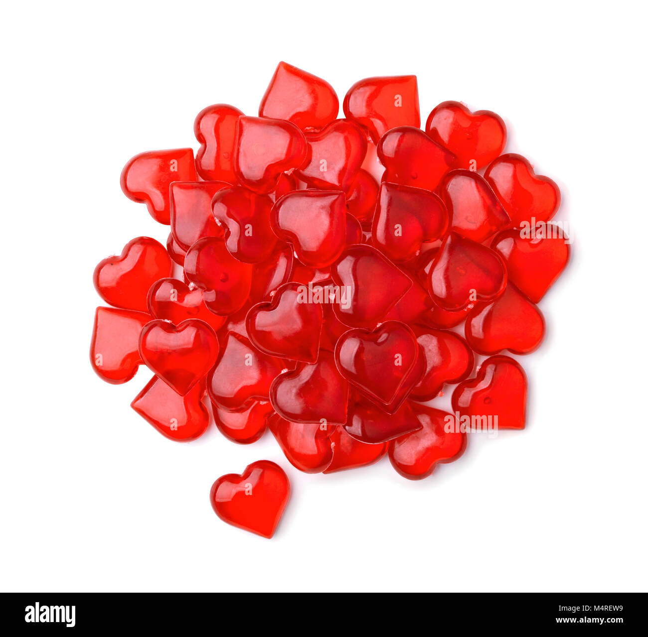 Plastic hearts isolated on white background Stock Photo - Alamy