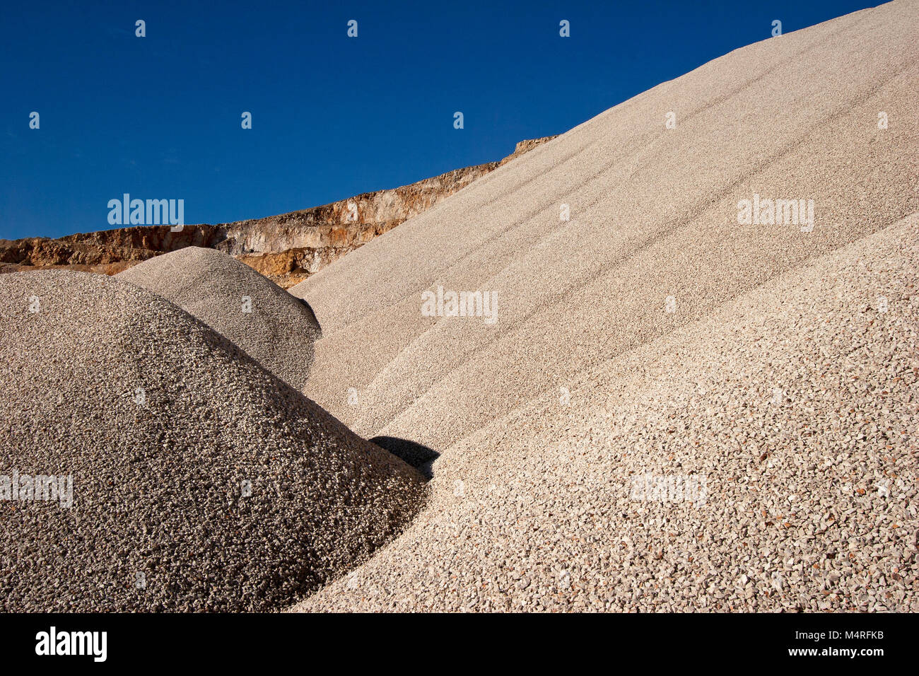 Heaps of aggregate in a rock quarry near Split in croatia Stock Photo ...