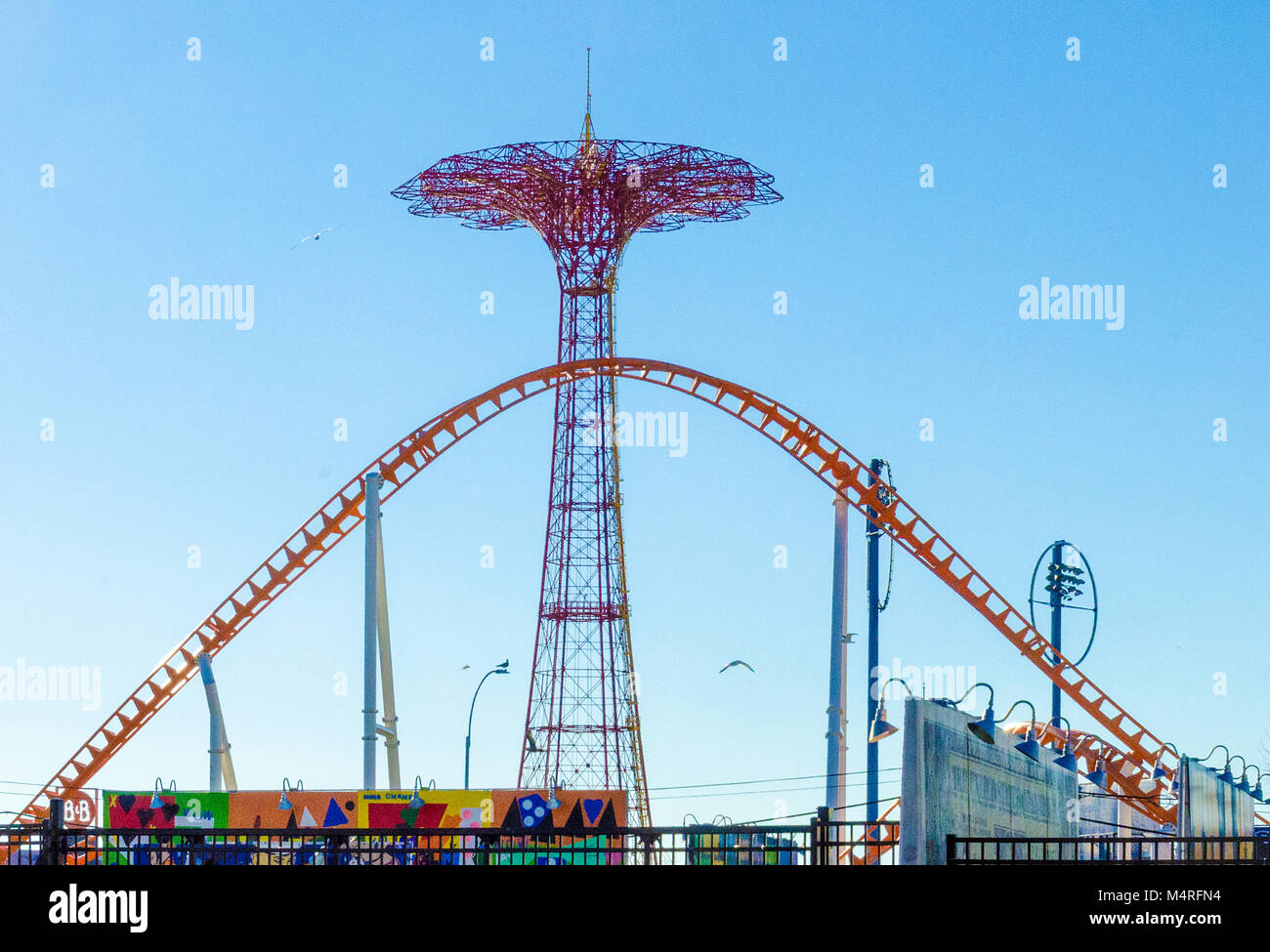 Coney Island Old Rides, New York USA Stock Photo - Alamy