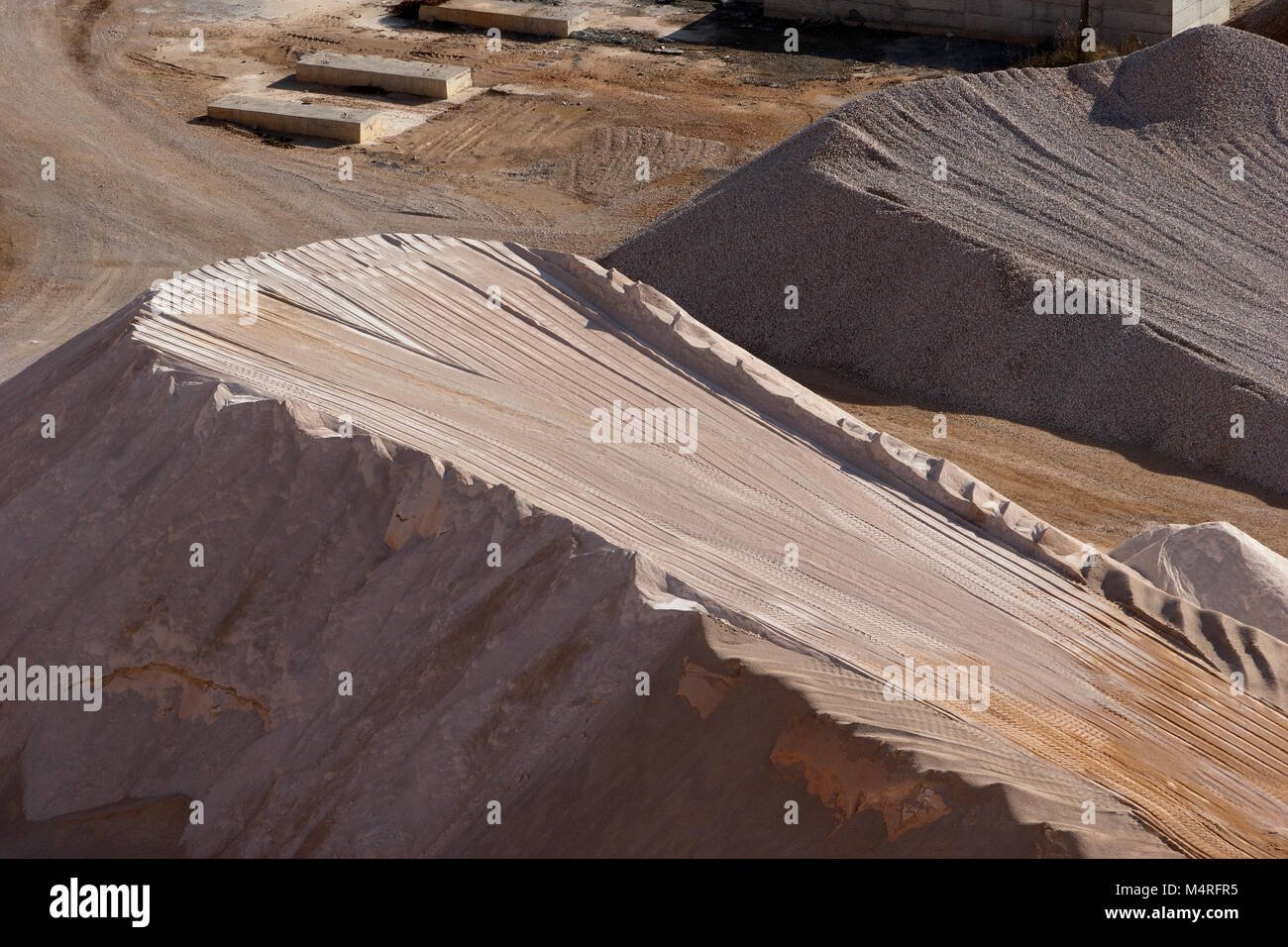 Heaps of aggregate in a rock quarry near Split in croatia Stock Photo ...