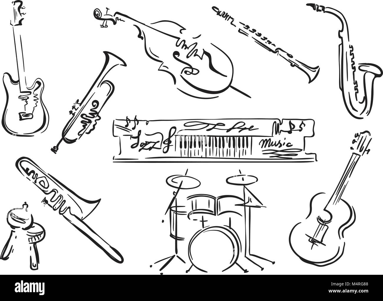 Creative conceptual music festival vector. Musical instruments Stock ...
