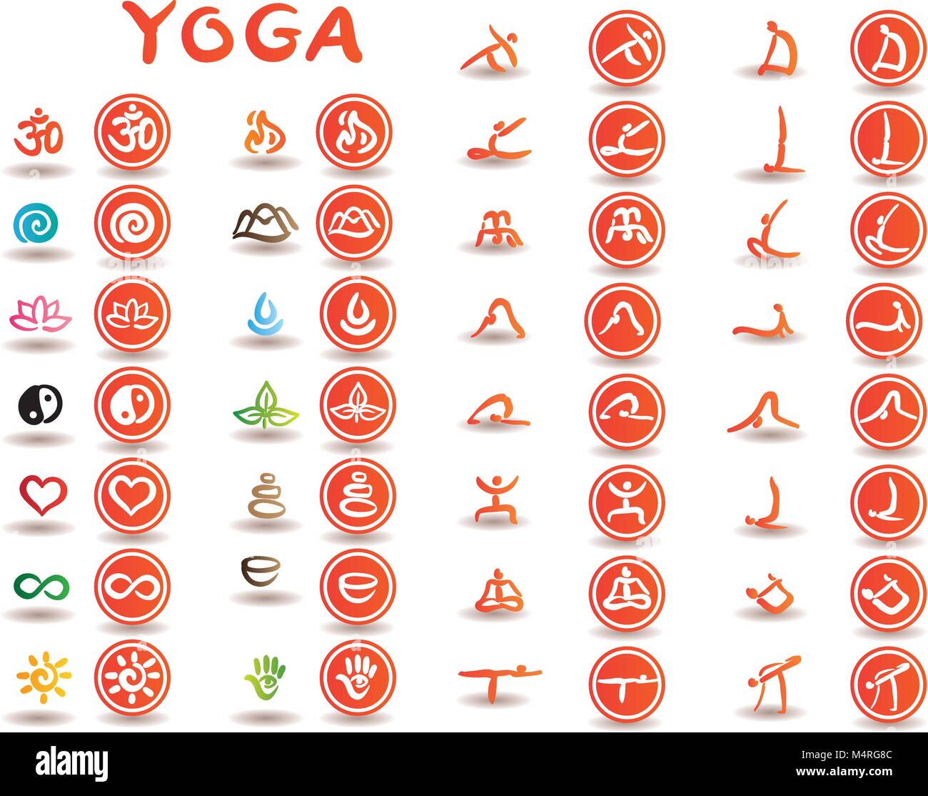 Yoga poses vector hi-res stock photography and images - Alamy