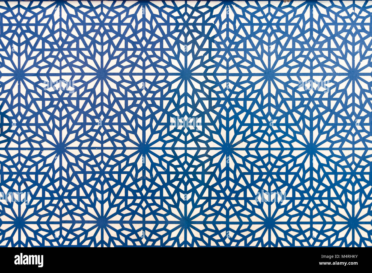 arabic style pattern using blue lines on white background. sticker on a ...