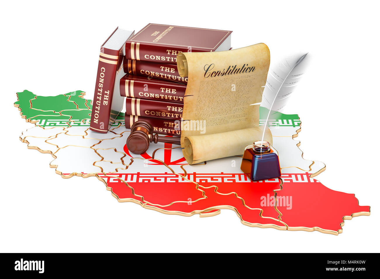 Constitution of Iran concept, 3D rendering Stock Photo - Alamy