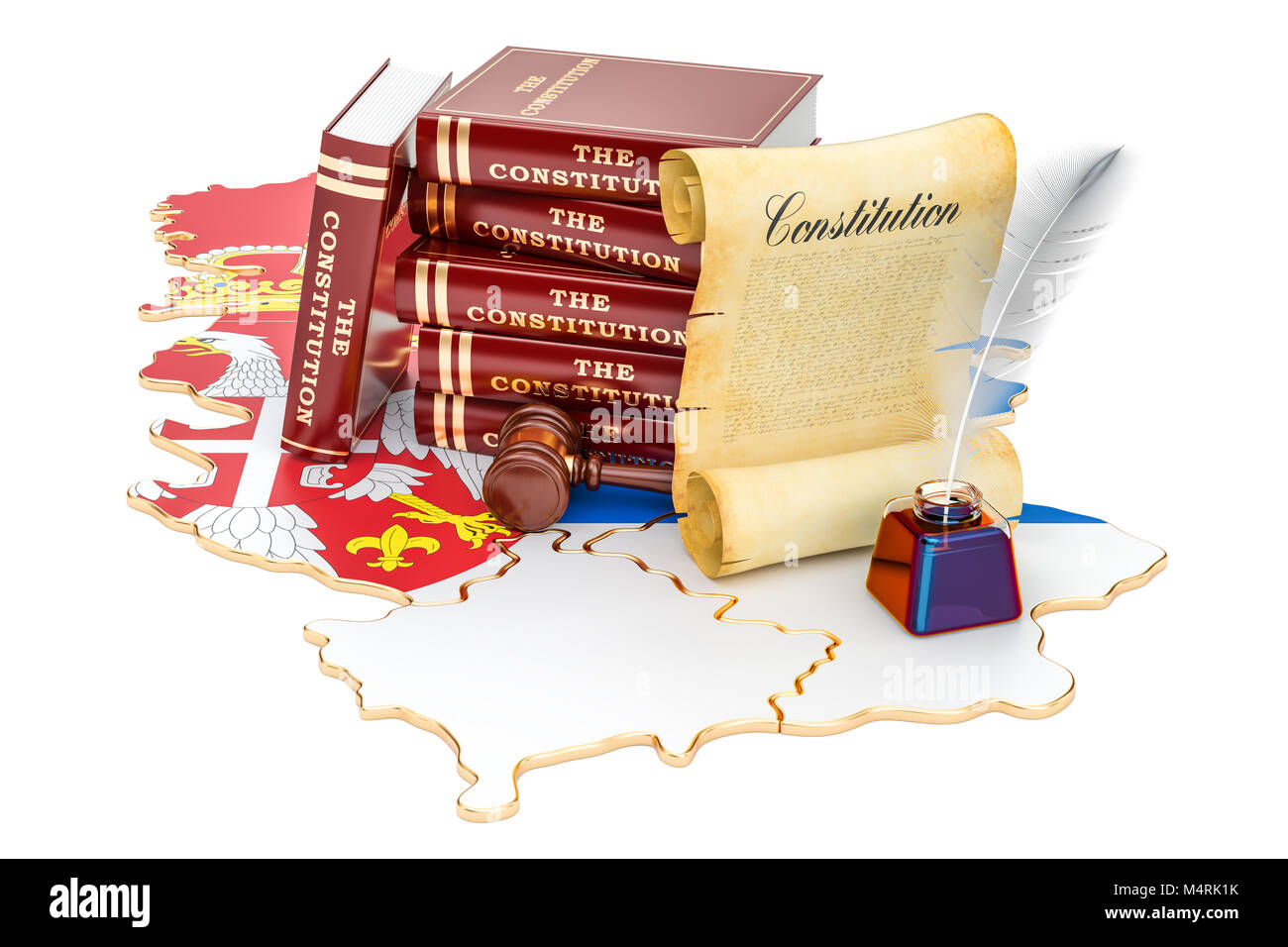Constitution of Serbia concept, 3D rendering Stock Photo - Alamy