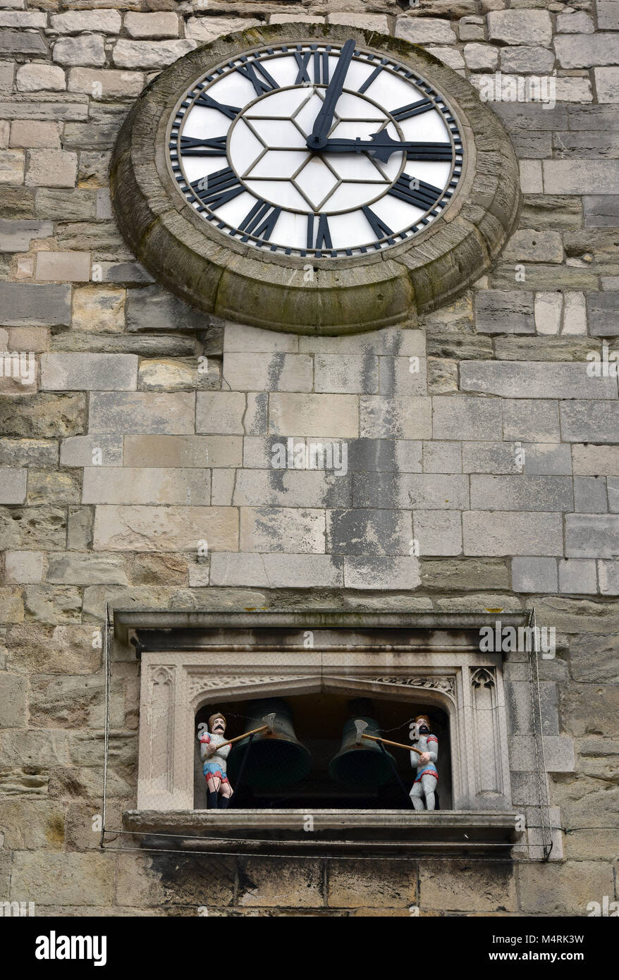 The historic automaton clock at the merchant navy memorial church or ...