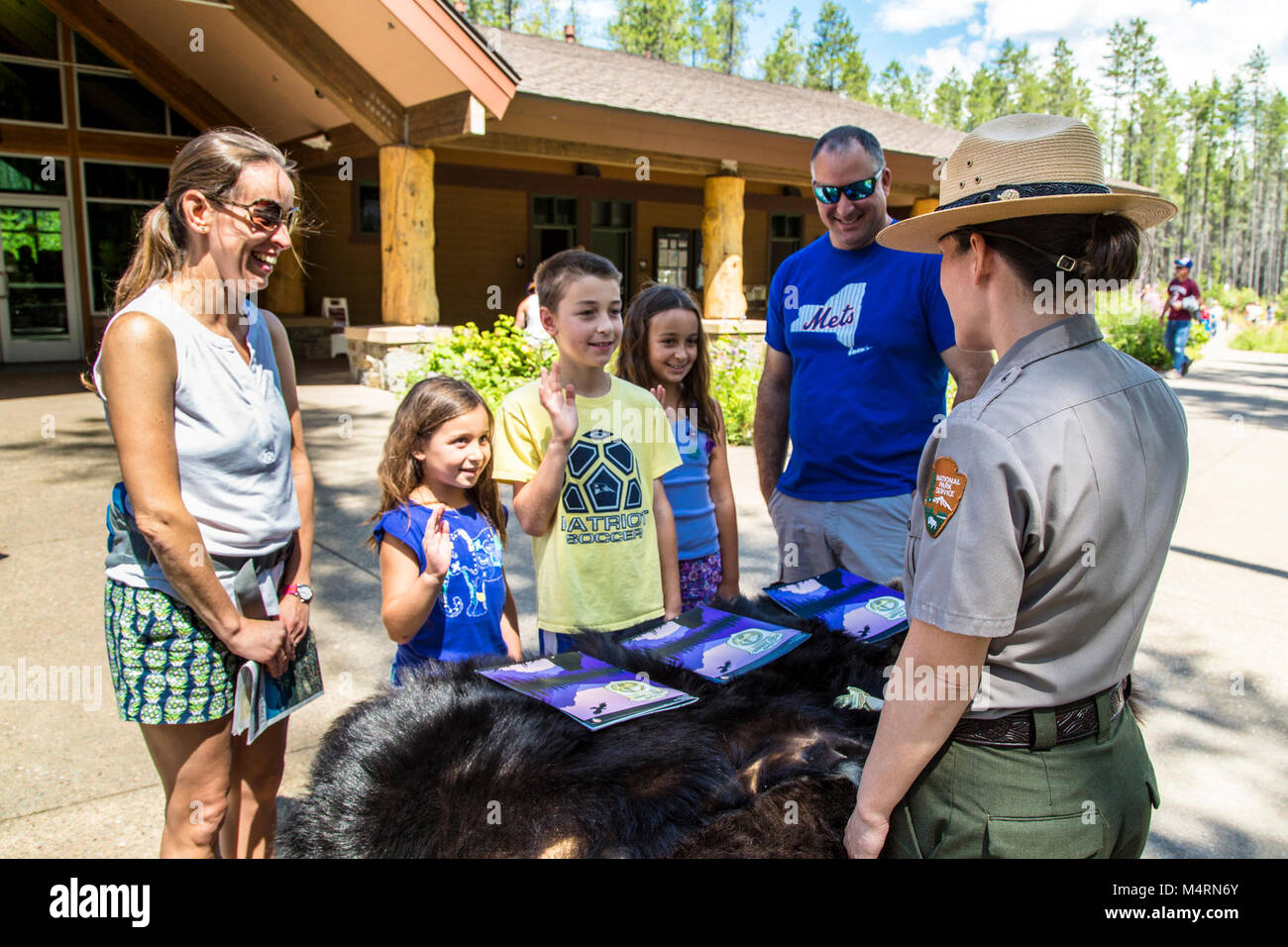 Taking the Junior Ranger Oath Stock Photo - Alamy