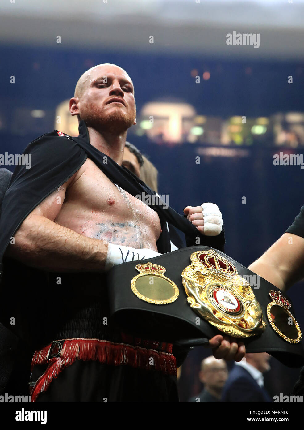 George Groves celebrates winning the WBA Super-Middleweight title fight ...