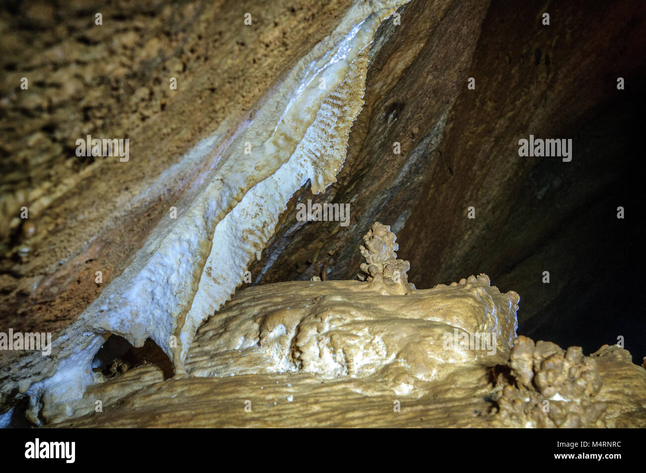 Wonderful stone formations inside a cave underground Stock Photo - Alamy
