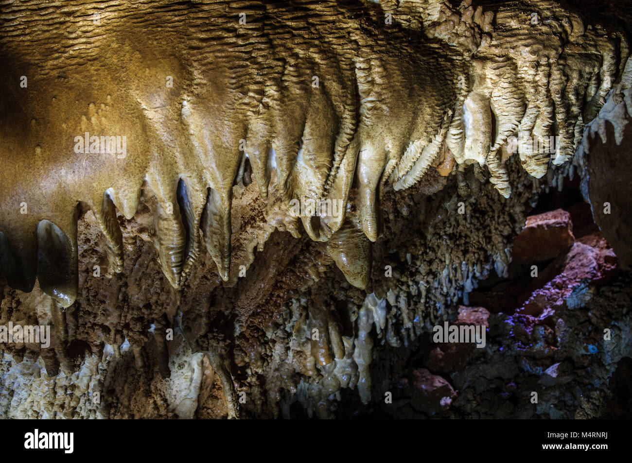 Wonderful stone formations inside a cave underground Stock Photo - Alamy