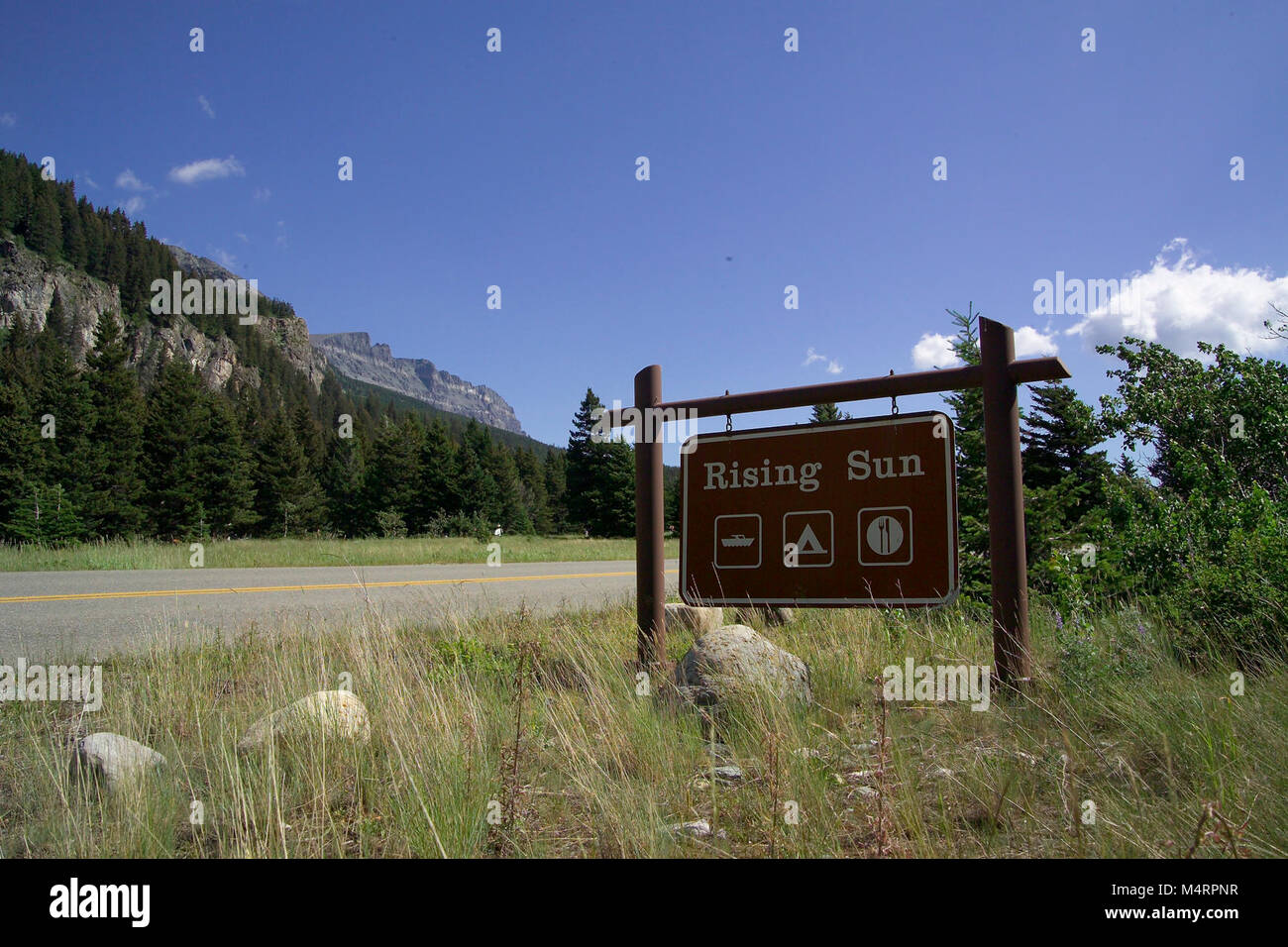 Rising Sun area and sign Stock Photo - Alamy