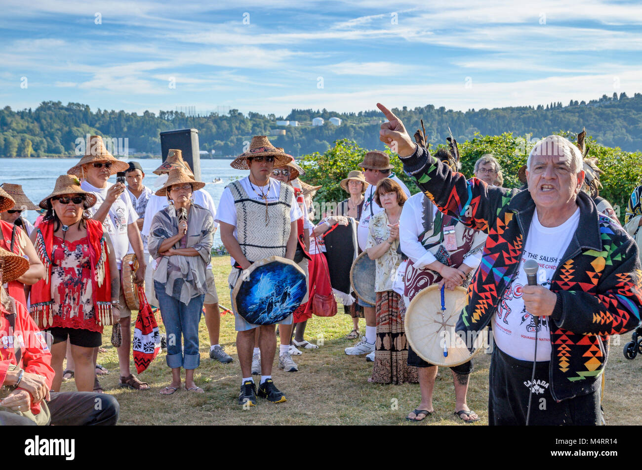 Many People, One Canoe. Salish First Nations, Gathering of Canoes to ...