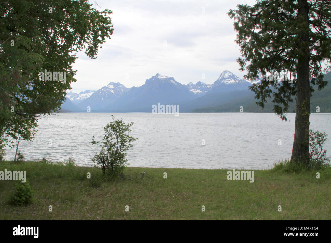 Ryan Beach-Meadow, Lake McDonald - [Near the West Entrance Stock Photo ...