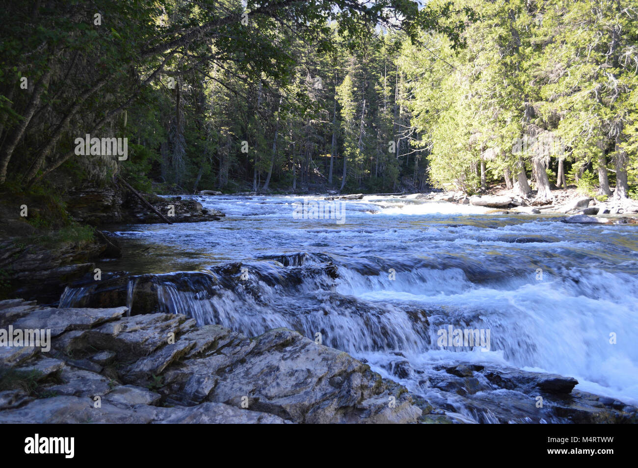 Near McDonald Falls, just upstream from Lake McDonald.Upper McDonald ...